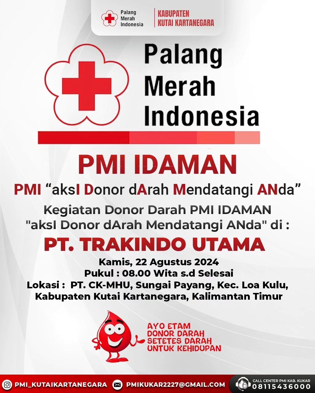 Kegiatan Donor Darah PMI IDAMAN “aksl Donor dArah Mendatangi ANda” PT ...