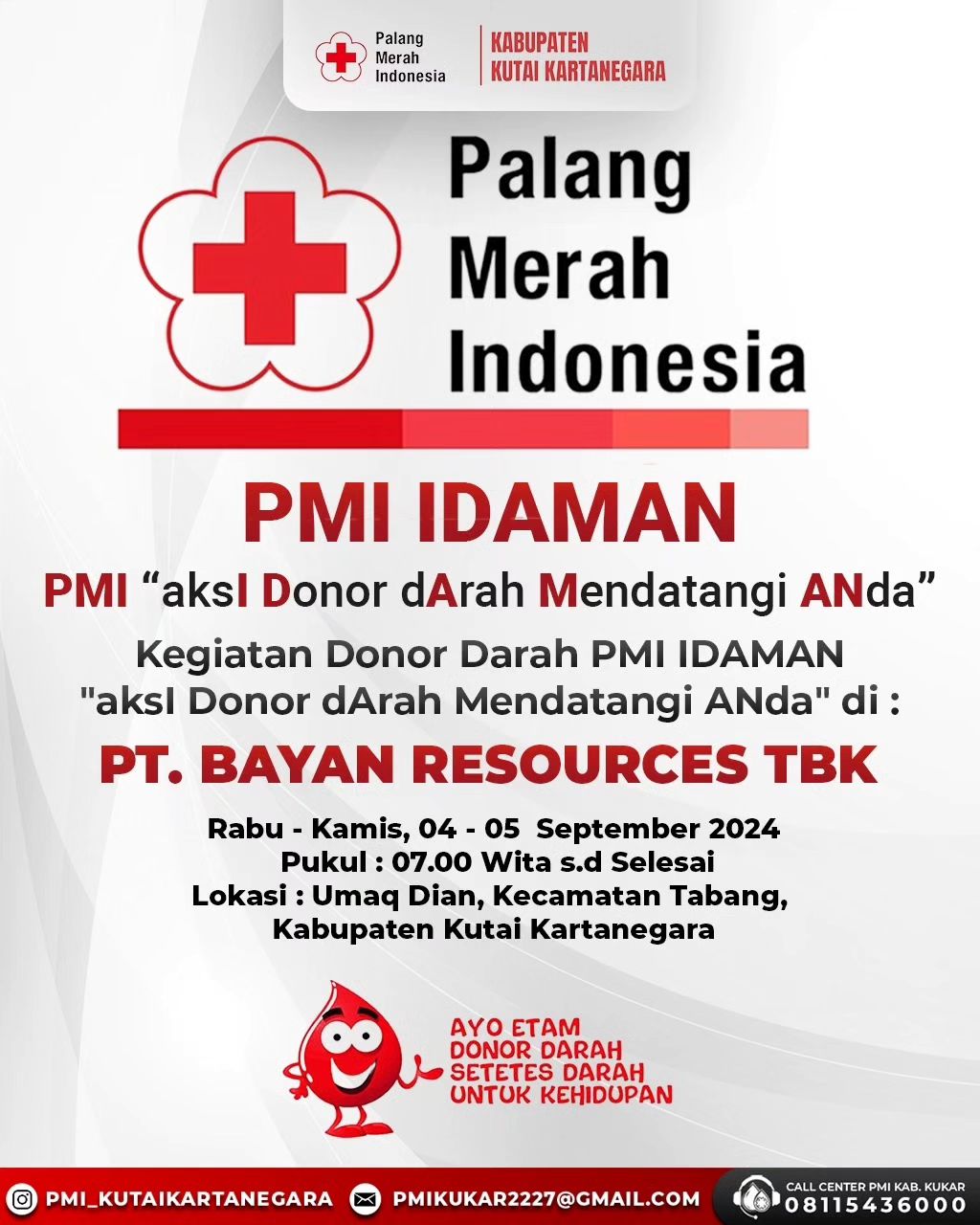 Kegiatan Donor Darah PMI IDAMAN “aksl Donor dArah Mendatangi ANda” PT ...